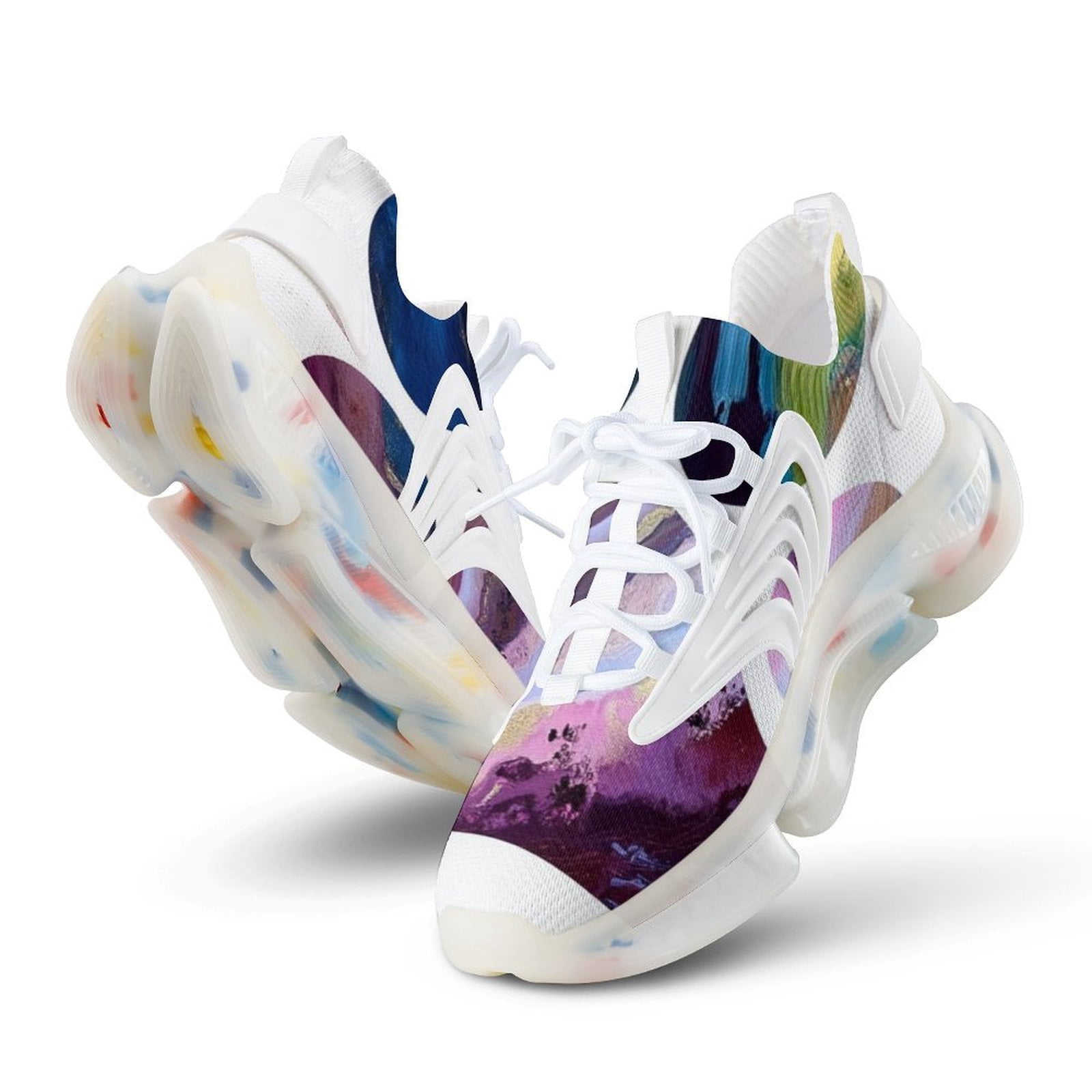 Abstract Paw Print Art Walking Shoes for Men Woman Lightweight Tennis ...