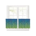 Abstract Peacock Texture Short Blackout Curtains 24 Inch Long,Green ...