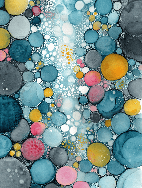 Abstract Pebble Art Canvas Print, for Living Room, Bedroom, Office ...