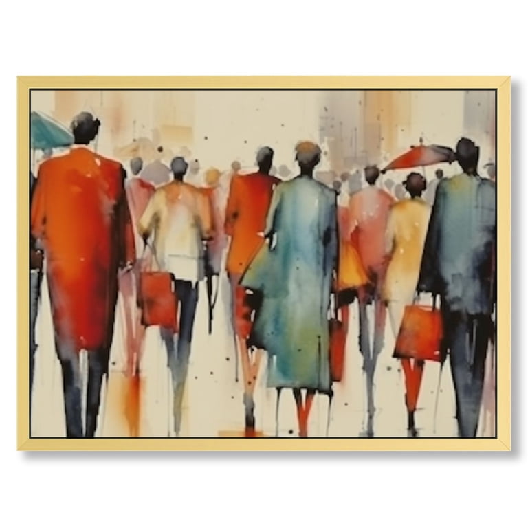 Abstract Watercolor Figures Abstract Figures No1 Poster Lichaam Line