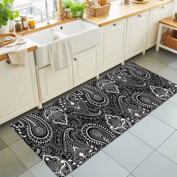 Abstract Pesley Floral Rectangle Rug 2'x6' National Wind Geometric Art ...