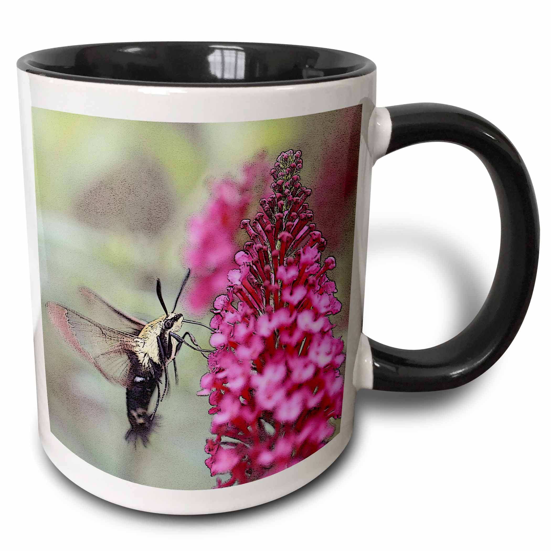 3drose, Abstract Photograph of a Hummingbird Moth Pollinating a ...