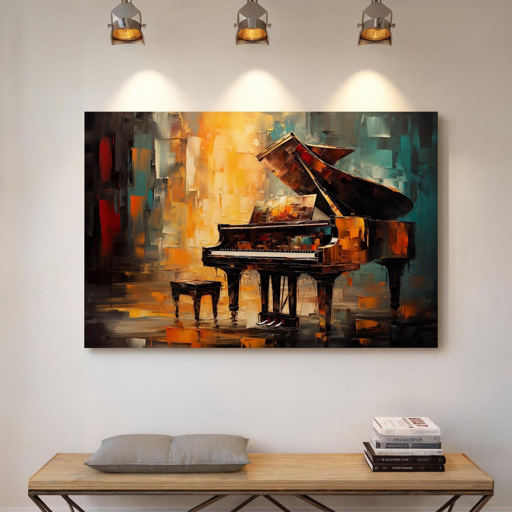 Abstract Piano Poster Wall Art Piano Art For Musicians Pianist Artwork ...