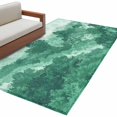 Abstract Pine Trees Area Rug 3x5 Washable Rug Non Slip Mint Green ...