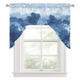 Abstract Pine Trees Kitchen Curtains Swag Valance for Windows/Bathroom ...