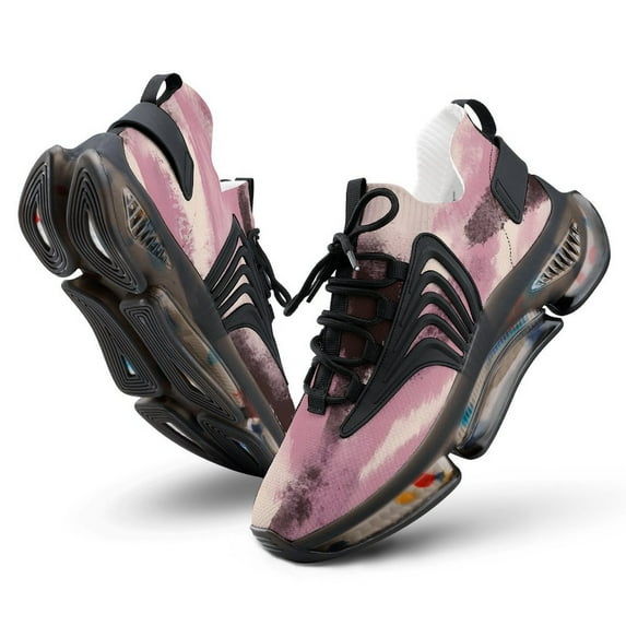 Abstract Pink Brushstroke Art Painting Walking Shoes for Men Woman ...