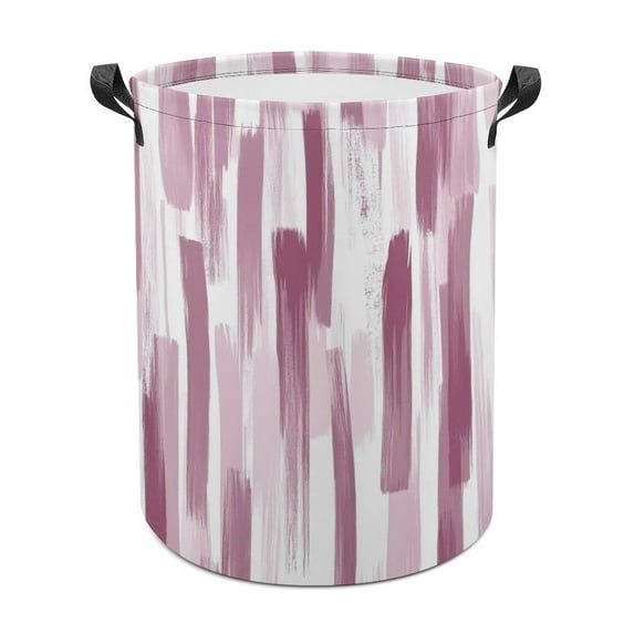 Abstract Pink Brushstrokes Pattern Large Dirty Clothes Hamper Foldable ...