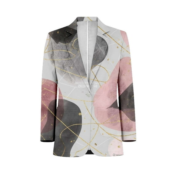 Abstract Pink Gold Design Customized Men's Suits full man Shawl Collar ...