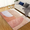 Abstract Pink and Gold Geometry Area Rugs, Light Luxury Modern ...