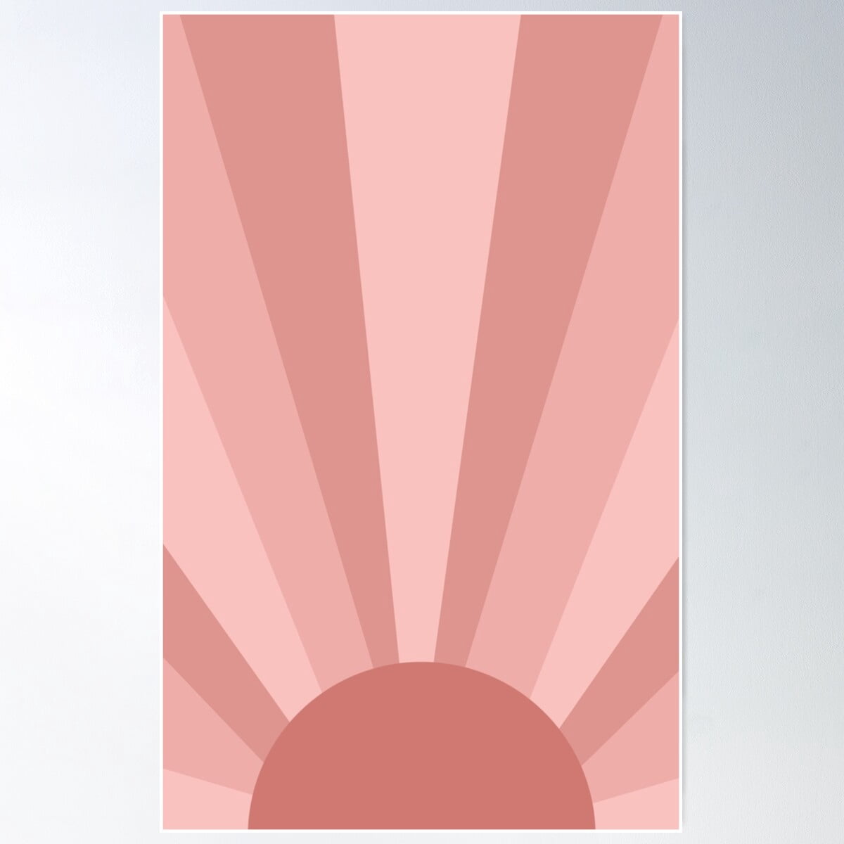 Abstract Pink Sunset Poster Wall Art Modern Wall Decor For Living Room ...