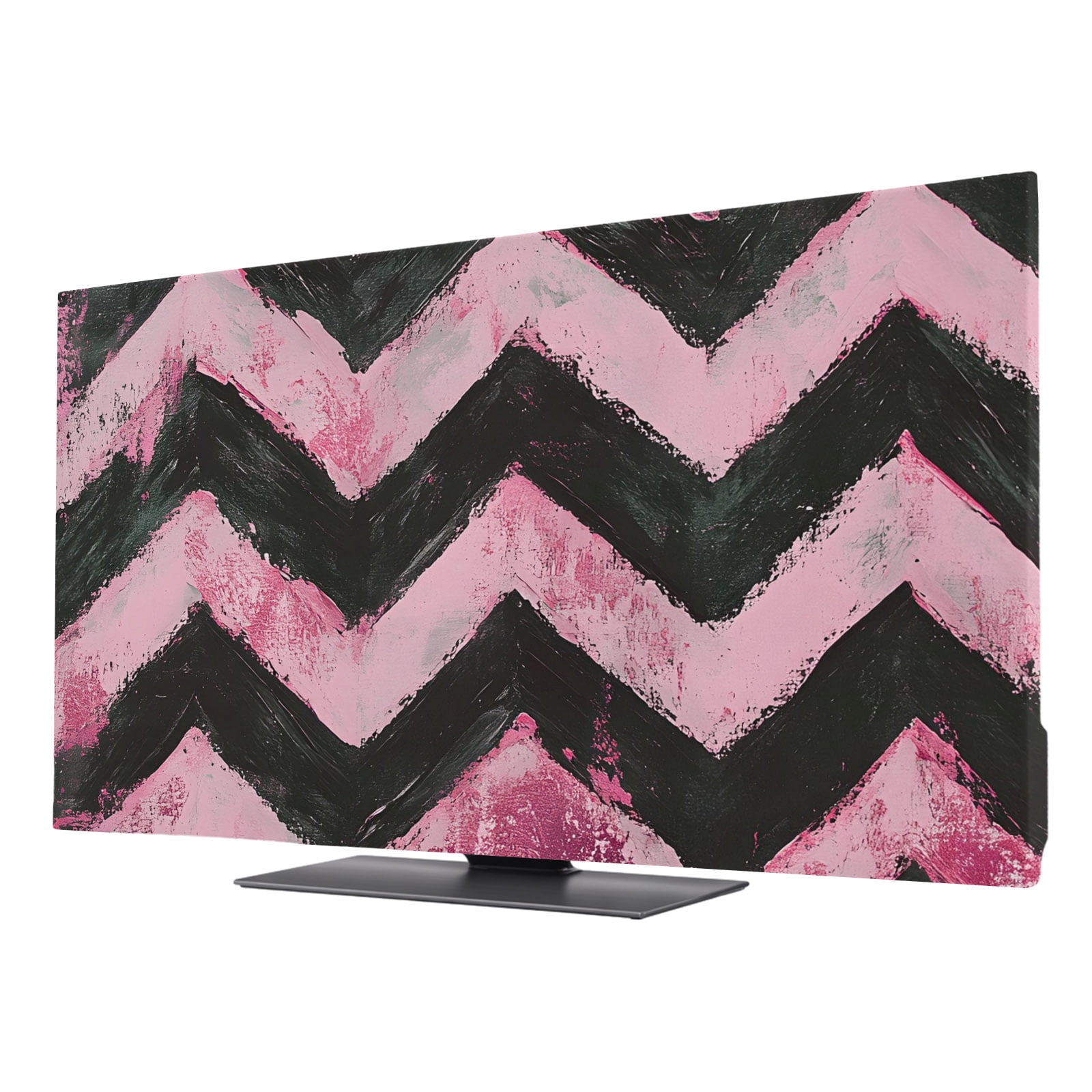Abstract Pink TV Cover for 50 Inch Screen,Stretch Fabric Dustproof TV ...