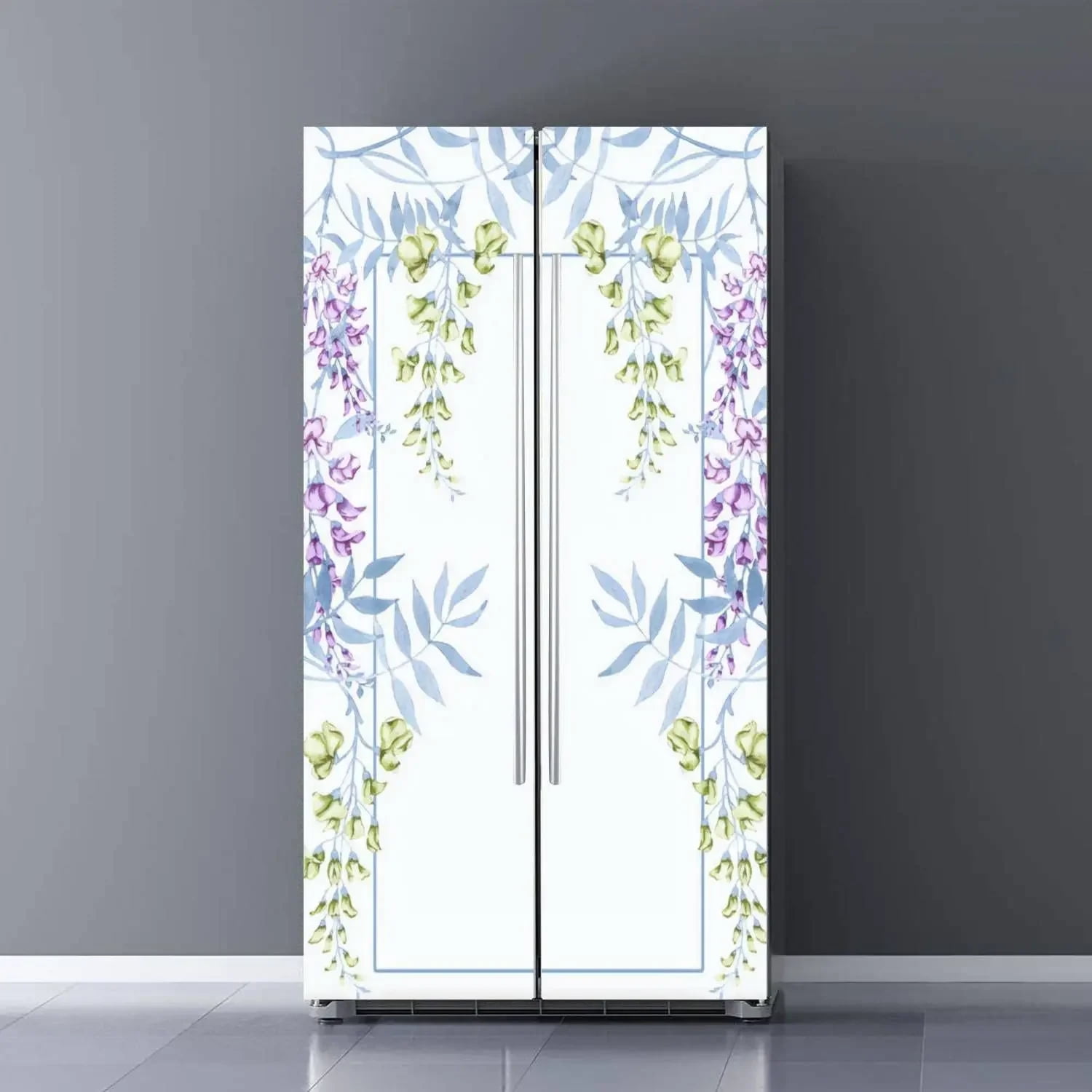 Abstract Pink Violet Refrigerator Sticker Self Adhesive Watercolor ...