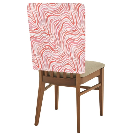 Abstract Pink Waves Chair Back Covers Set of 2, Art Boho Marble Swirls ...