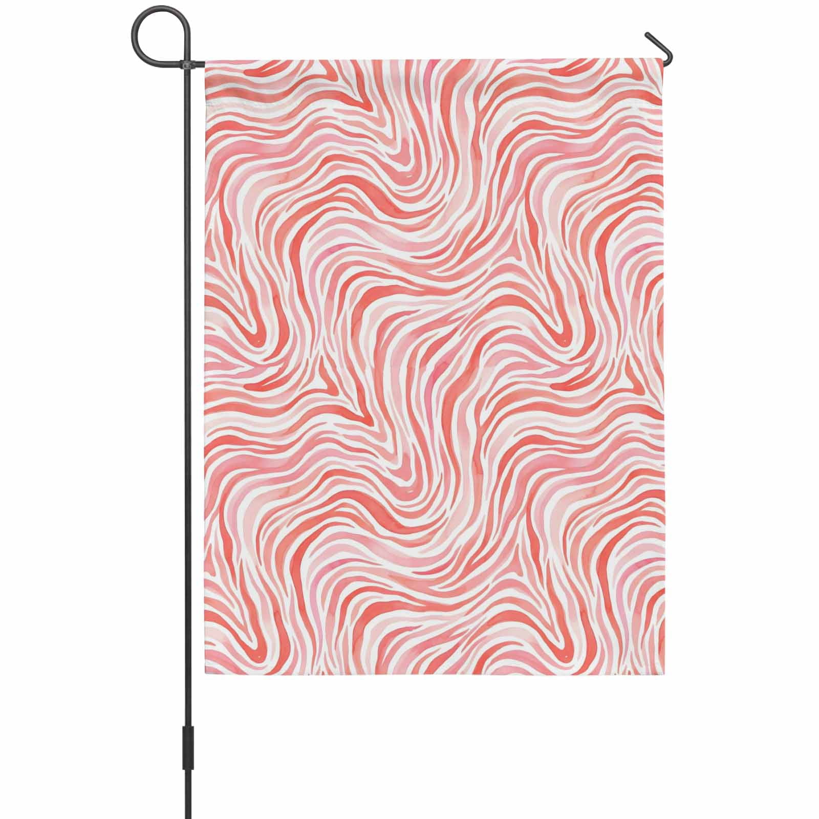 Abstract Pink Waves House Flags For Outdoor, Art Boho Marble Swirls ...