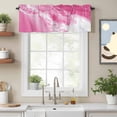 Abstract Pink White Ocean Wave Valances for Windows,Kitchen Valance Rod ...