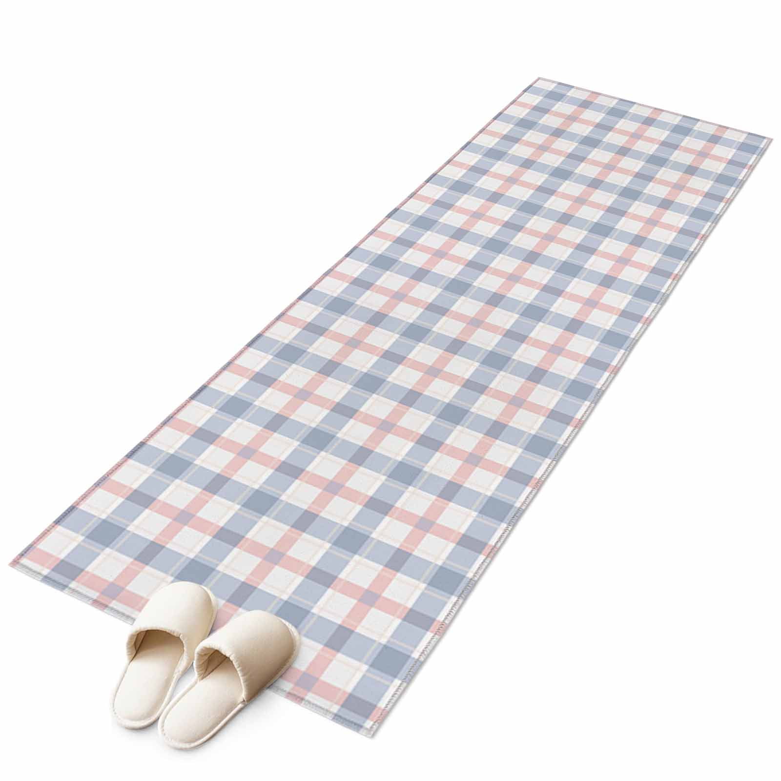 Abstract Plaid, 2'x6' Runner Rug, Minimalistic Multi Colors Country ...