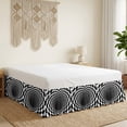 Abstract Plaid Bed Skirt Bed Skirts Queen Size 16 Inch Drop, 3D Twisted ...