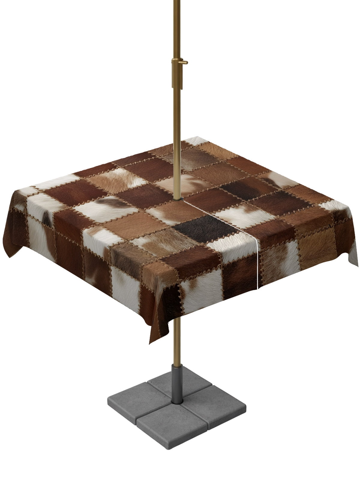 Abstract Plaid Outdoor Rectangle Tablecloth with Umbrella Hole 54"x54 ...