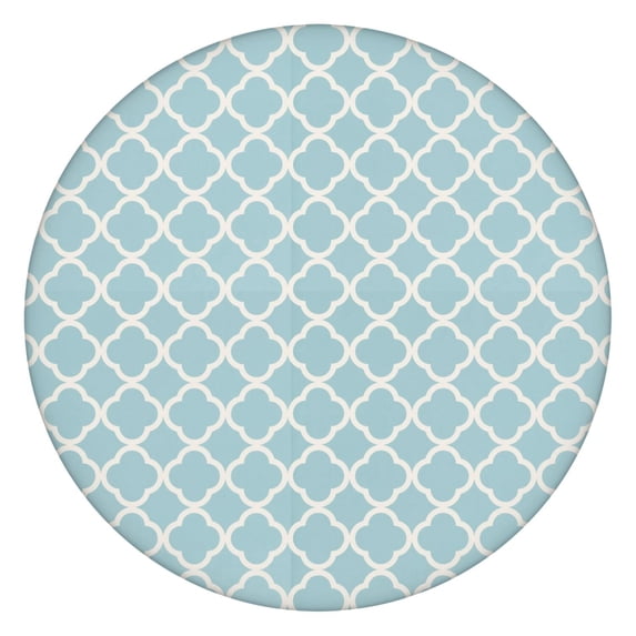 Abstract Plaid Round Fitted Table Cover - Waterproof, Windproof for ...