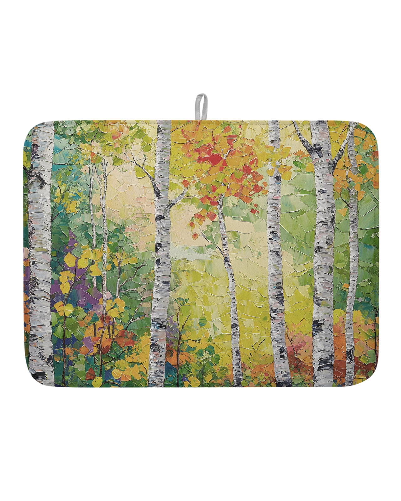 Abstract Plant Birch Dish Drying Mats for Kitchen Counter,Absorbent ...