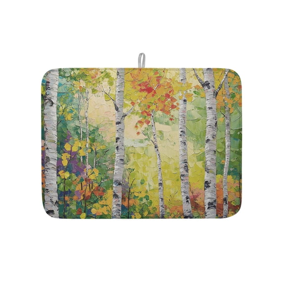 Abstract Plant Birch Dish Drying Mats for Kitchen Counter,Absorbent ...