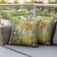 Abstract Plant Birch Waterproof Throw Pillow Covers Set of 2 Classic ...