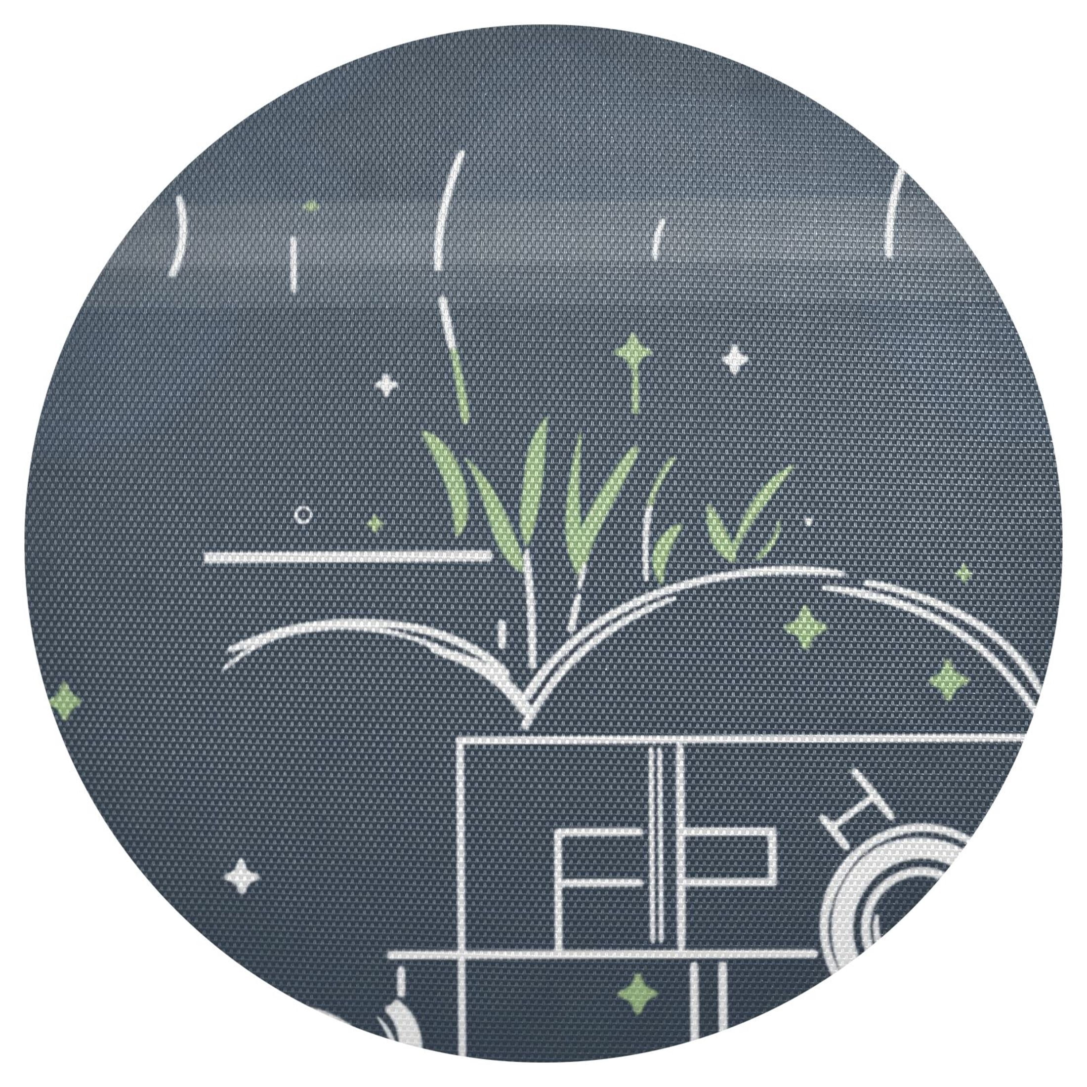 Abstract Plant Growth 4-Piece 15.4in Heat-Proof PVC Plate Mats, Easy ...