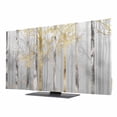 Abstract Plant TV Dust Cover 32 Inch, Trees Forest Gold Oil Painting ...