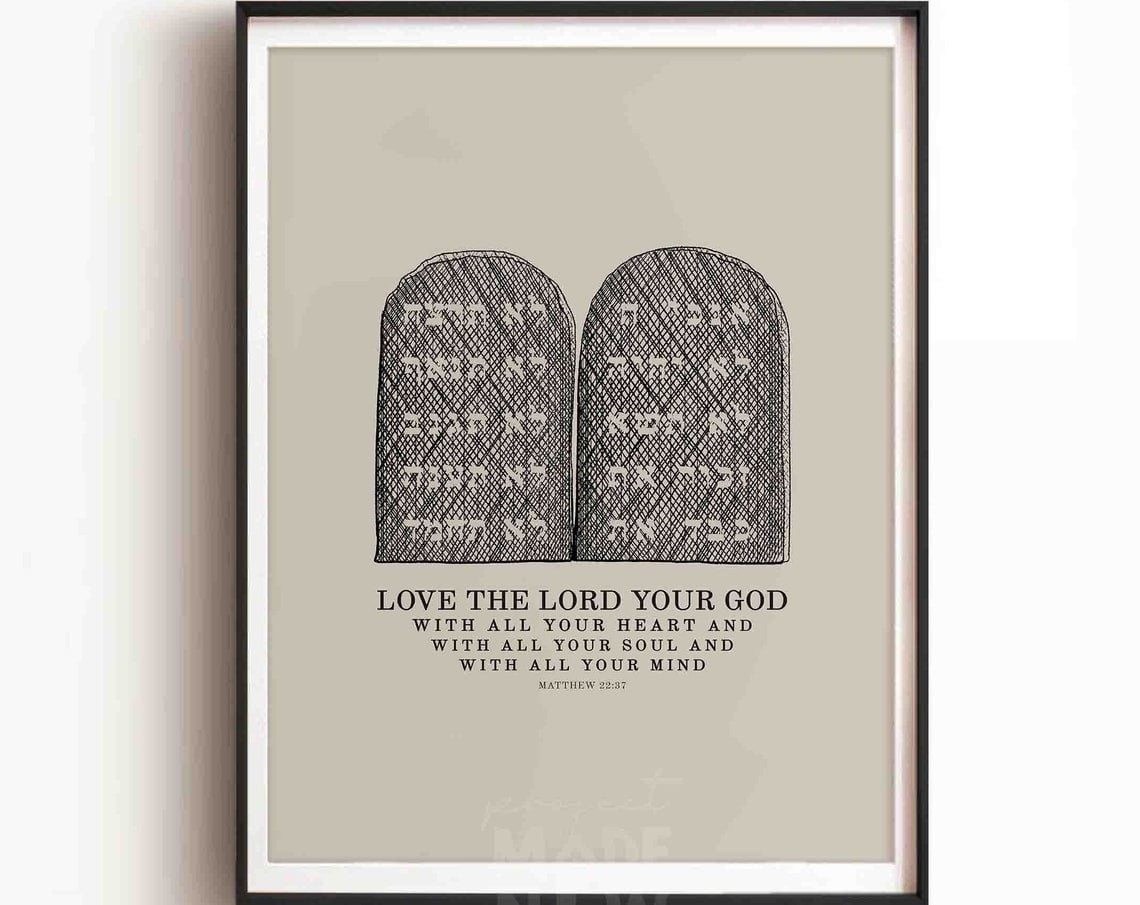 Ten Commandments, Christ Commandment Bible Sketches, Christian Modern ...