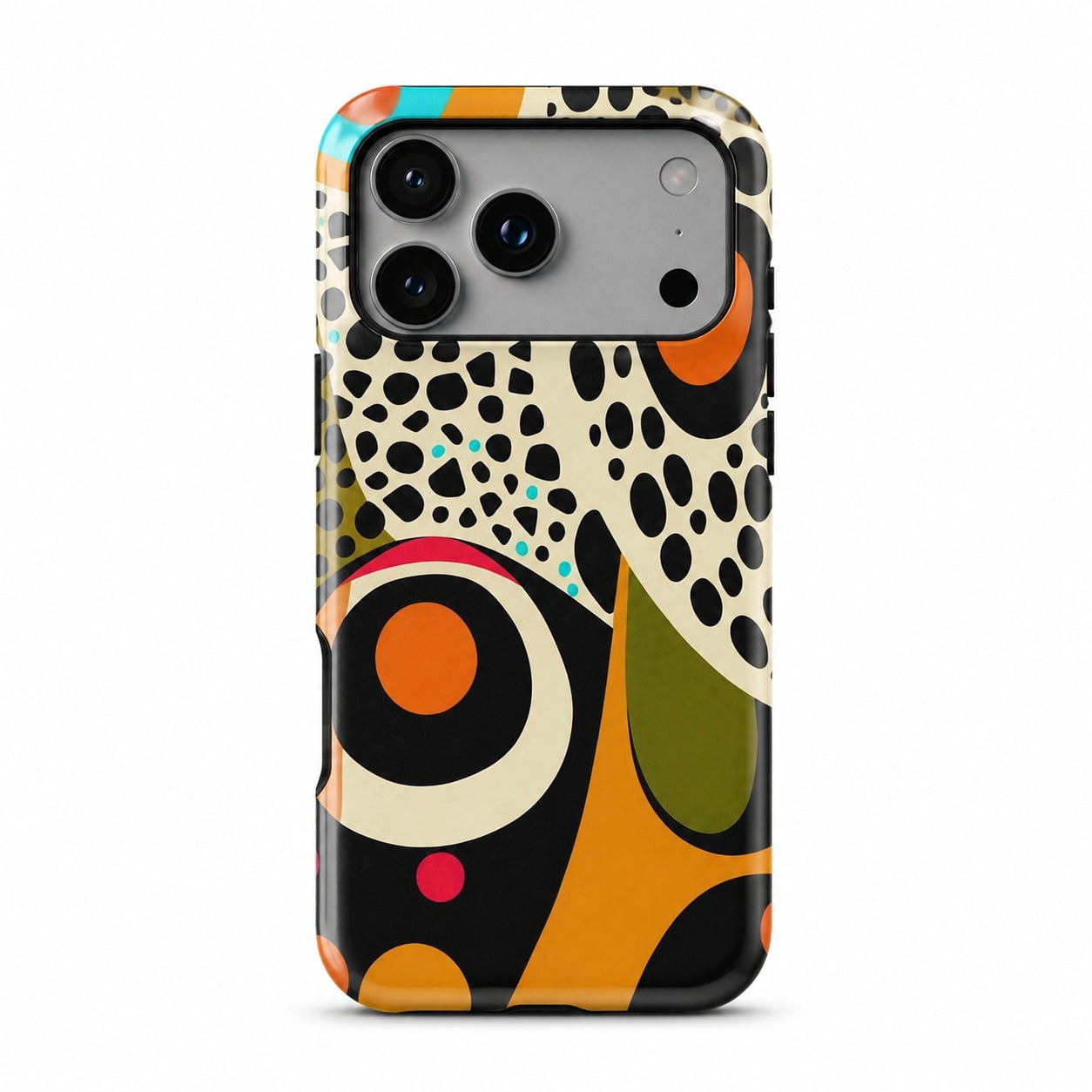 Abstract Polka Dot Tough Phone Case for iPhone 17 Pro Max 16 15 14 13 ...