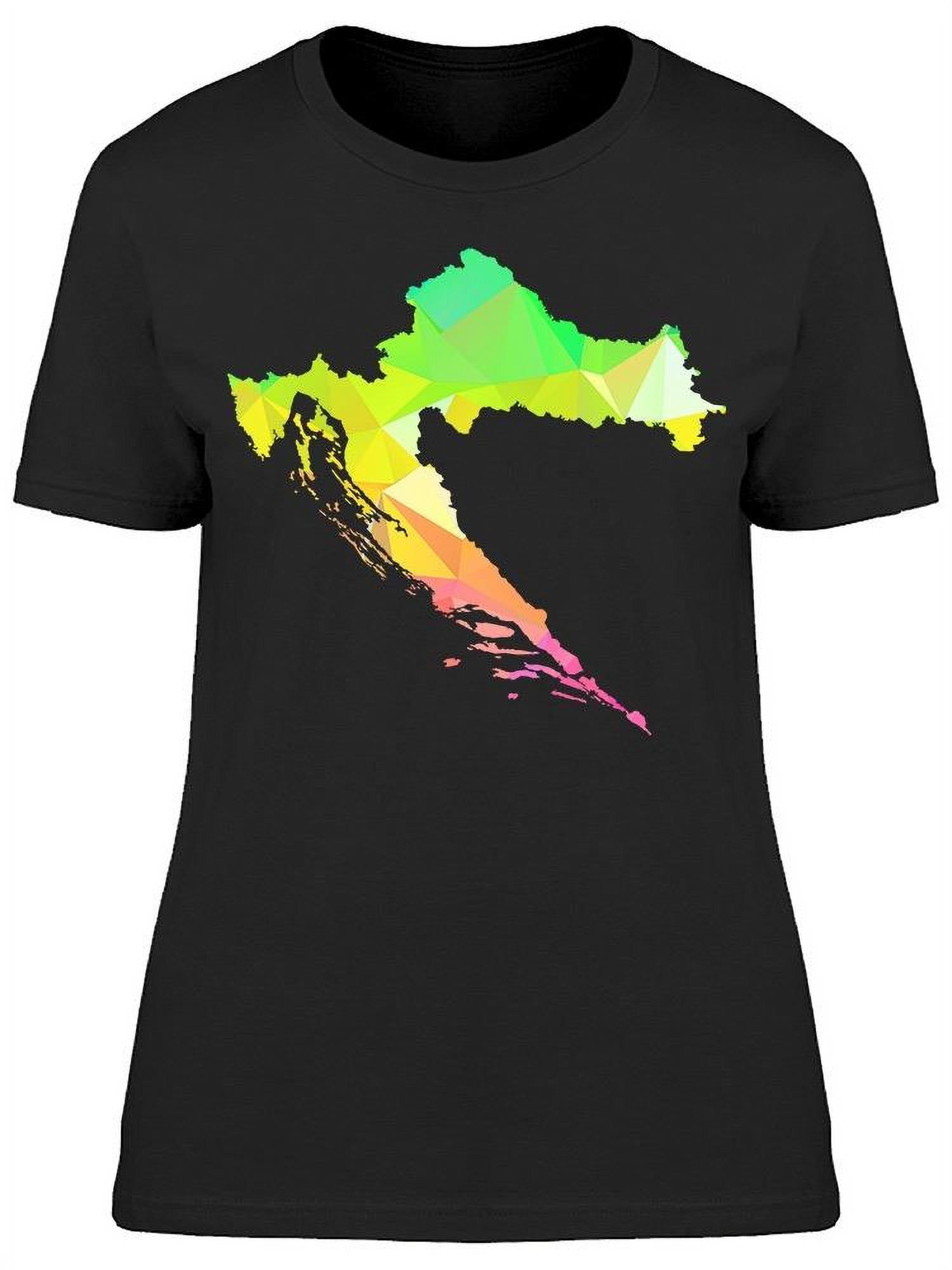 Abstract Polygon Map Croatia T-Shirt Women -Image by Shutterstock ...