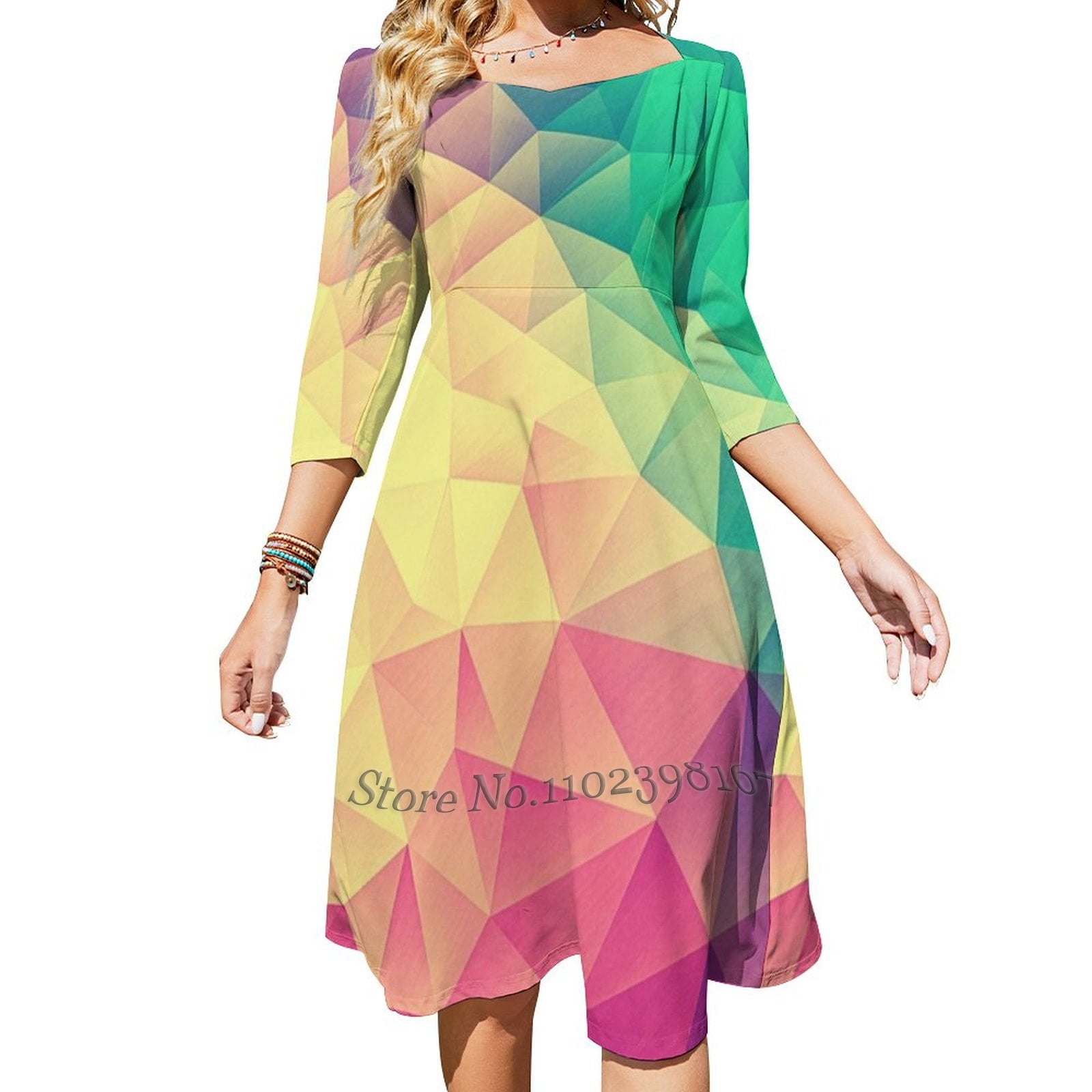 Abstract Polygon Multi Color Cubism Low Poly Pride Lgbt Design Square ...