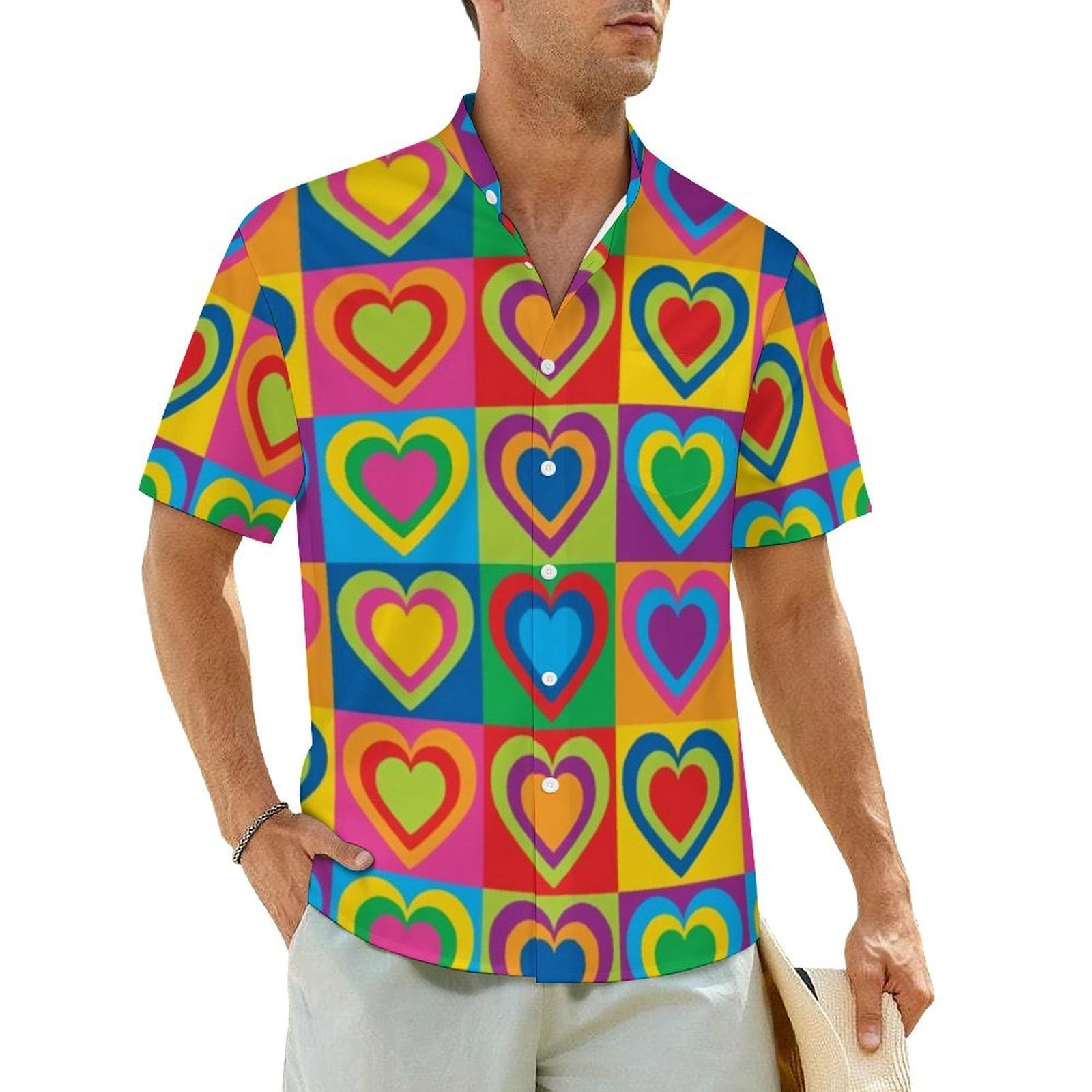 Abstract Pop Art Vacation Shirt Kandinsky Pattern Hawaiian Casual ...