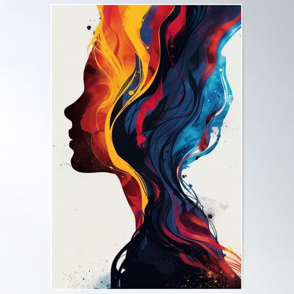 Abstract Portrait Fine Art 59N Poster Wall Art Modern Wall Decor For ...