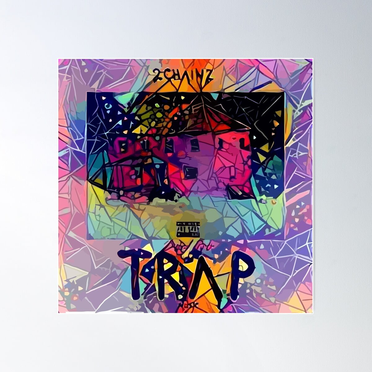 Abstract Pretty Girls Like Trap Music Poster Wall Art, Modern Wall ...