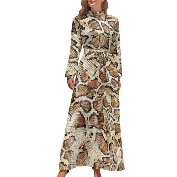 Abstract Print Dress High Neck Colorful Ethnic Trendy Boho Beach ...