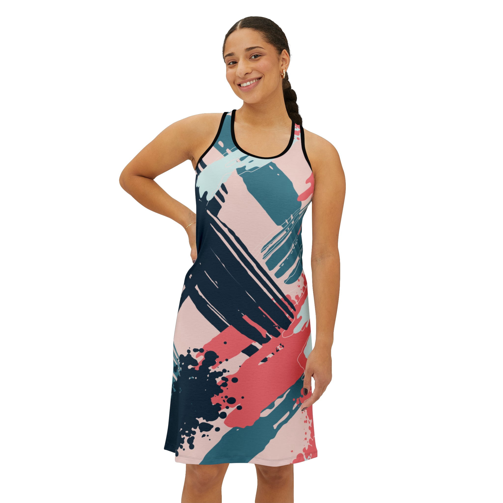 Abstract Print Dress - Walmart.com
