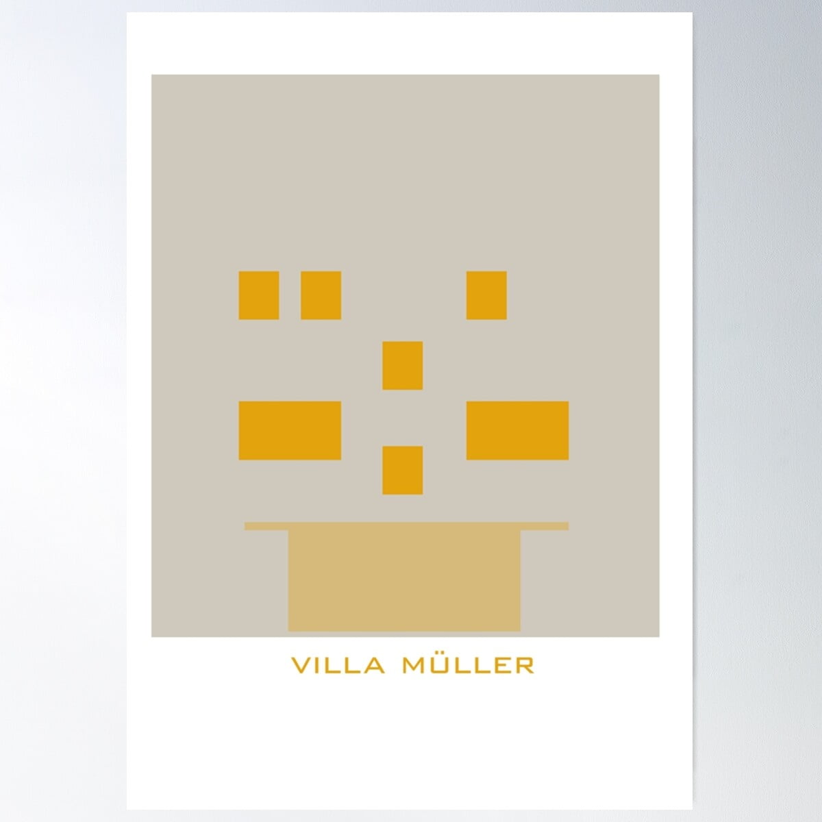 Abstract Print Of Villa Müller By Adolf Loos Poster Wall Art, Modern ...