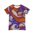 Abstract Print Women Poly Span T-Shirt 031 - Walmart.com