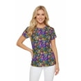 Abstract Print Women Poly Span T-Shirt 040 - Walmart.com