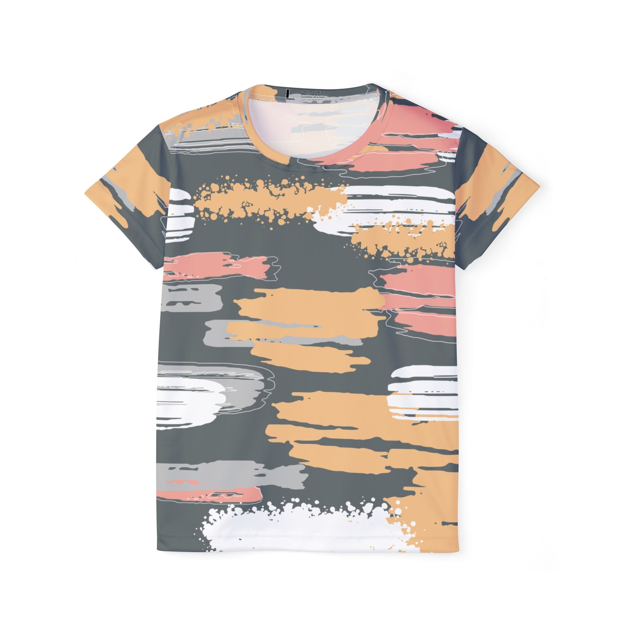 Abstract Print Women Poly T-Shirt 6 - Walmart.com