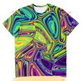 Abstract Psychedelic Art Paint Splash Liquid Cells 3D Shirt - Walmart.com