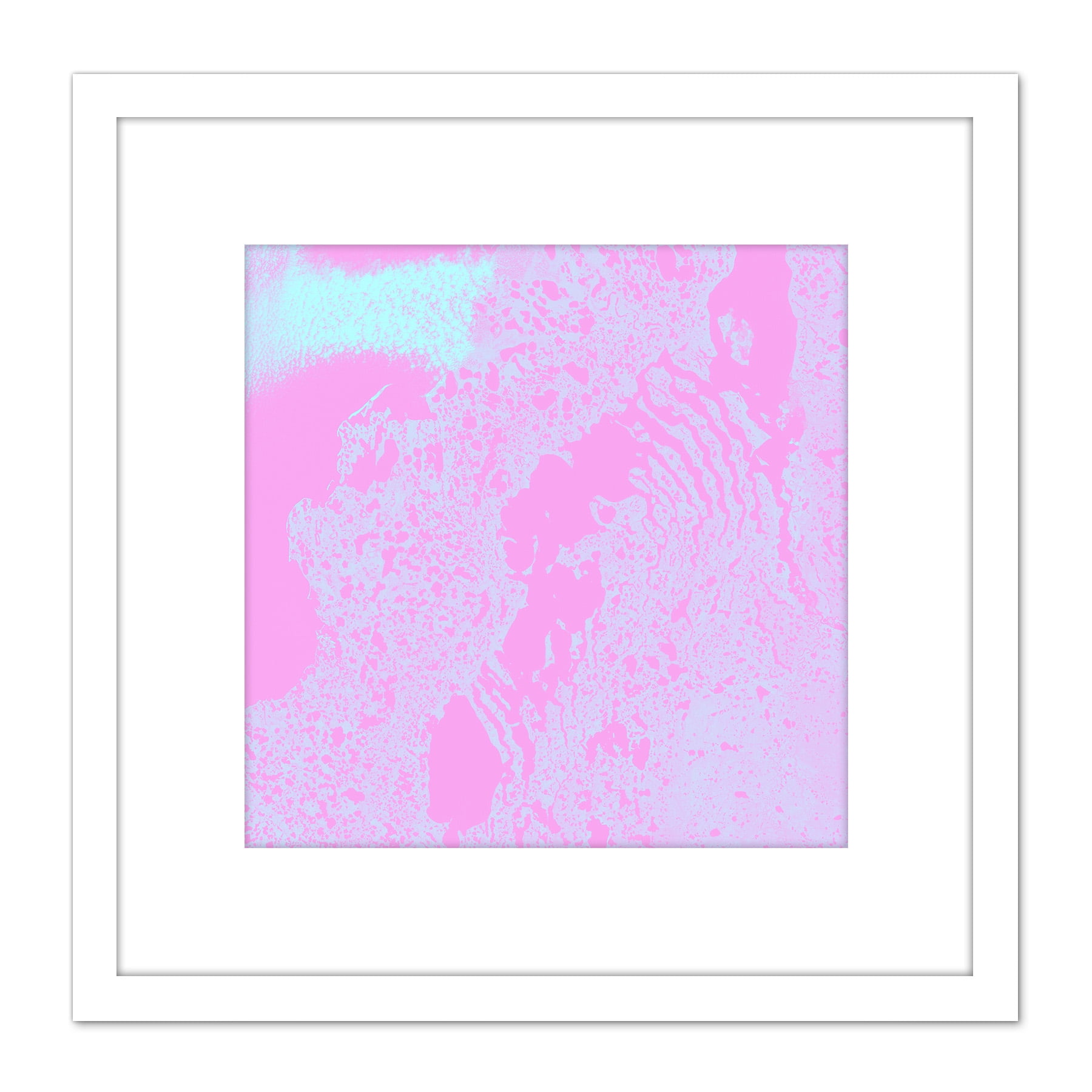 Abstract Purple Blue Shapes 8X8 Inch Square Wooden Framed Wall Art ...