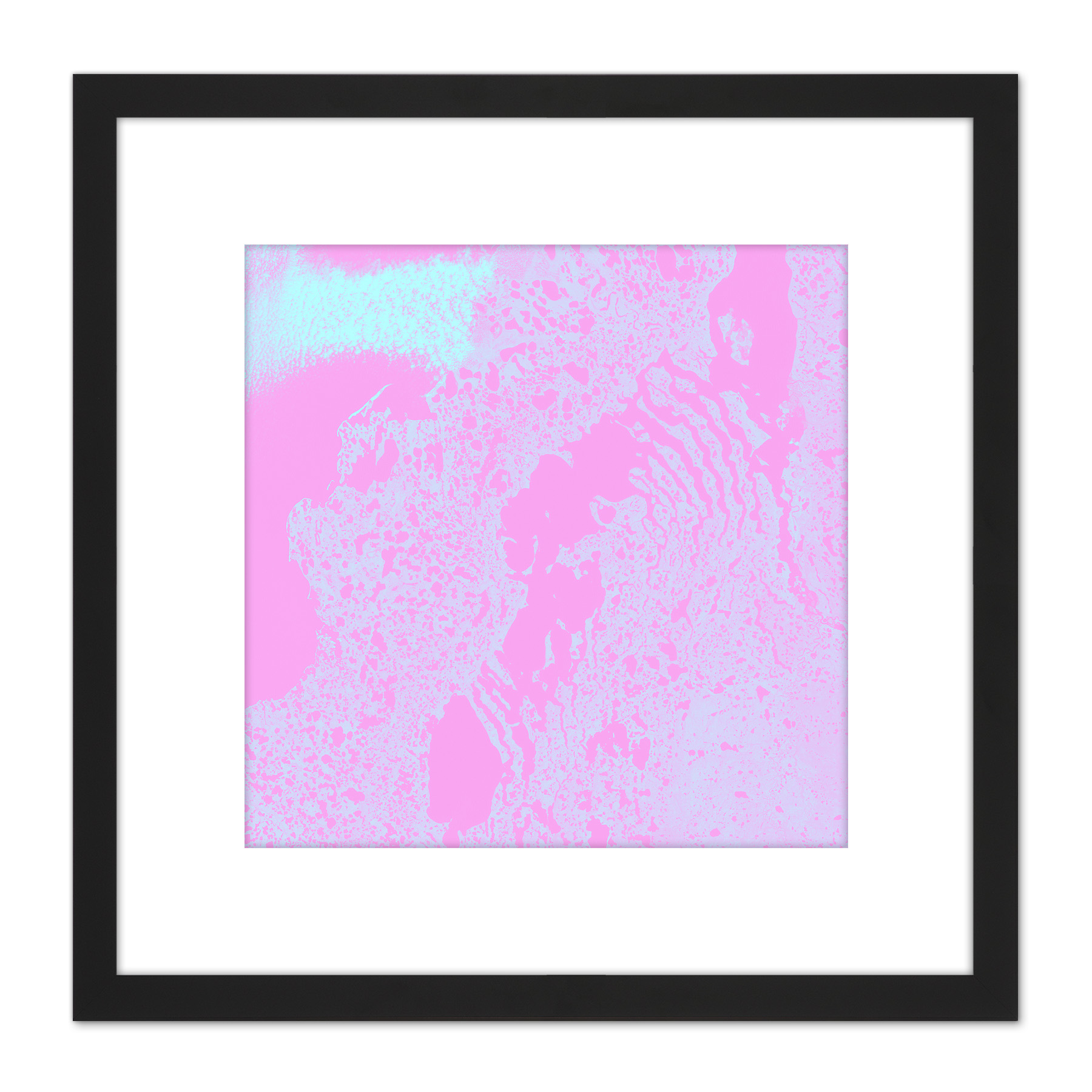 Abstract Purple Blue Shapes 8X8 Inch Square Wooden Framed Wall Art ...