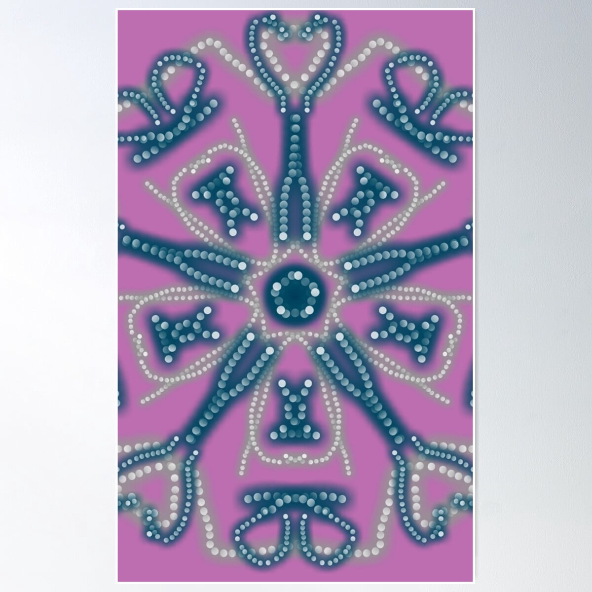 Abstract Purple Flower Poster Wall Art, Modern Wall Decor For Living ...