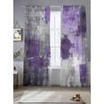 Abstract Purple Grey Smear Graffiti Chiffon Sheer Curtains 84 Inches ...
