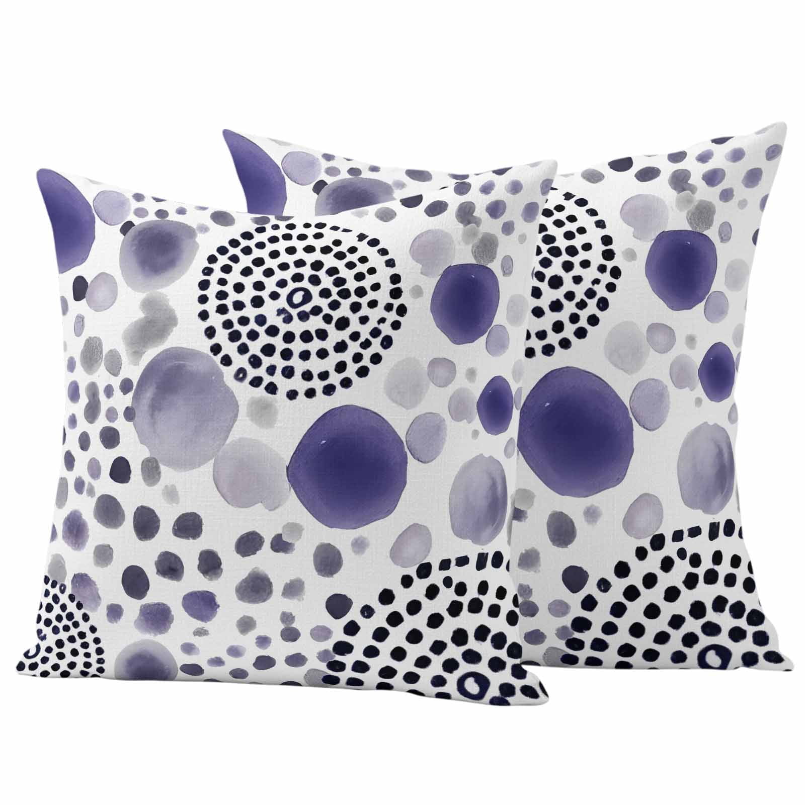 Abstract Purple Ink Dots Outdoor Waterproof Pillow Covers, Boho ...