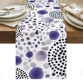 Abstract Purple Ink Dots Table Runner Boho Minimalist Middle Century ...