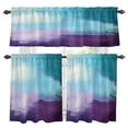 Abstract Purple Kitchen Curtains Valance and Tier Set Teal Graffiti ...