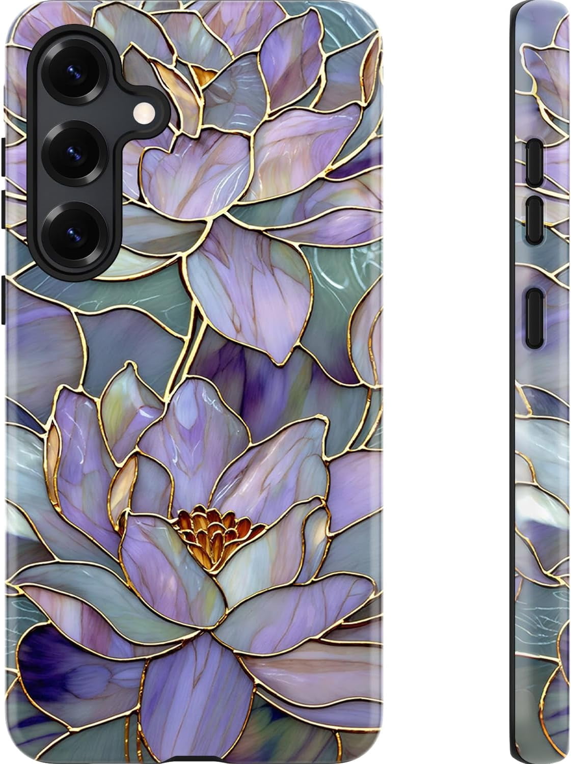 Abstract Purple Lotus Phone Case - Aesthetic Floral Art Case - Walmart.com